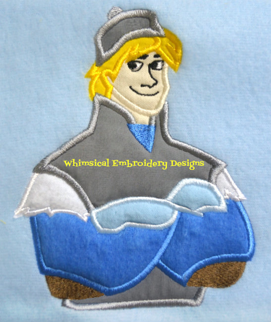 Kristoff Frozen Applique Machine Embroidery Design - Digital Art