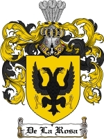 De'La'Rosa Family Crest / Coat of Arms JPG or PDF Image Download - Coat ...