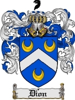 Dion Family Crest / Coat of Arms JPG or PDF Image Download - Coat of Arms