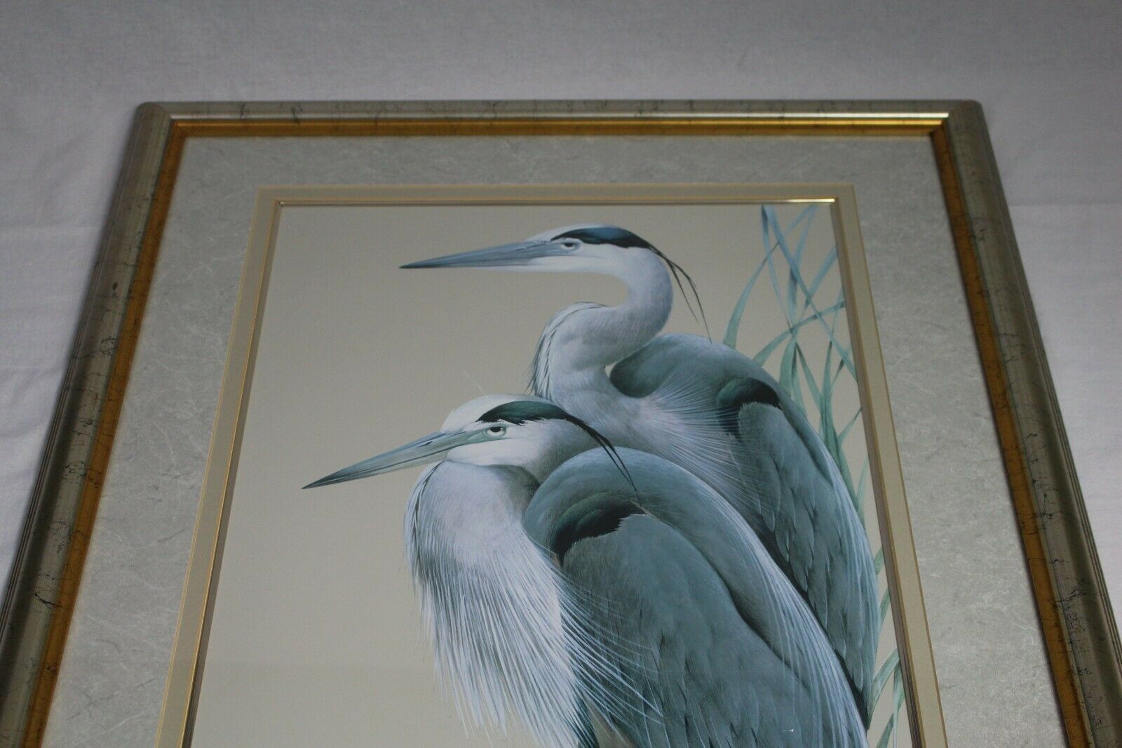 ART LAMAY Egret Heron Birds Framed Lithograph HAND SIGNED Limited ...