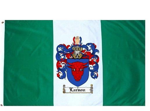 Larson Coat of Arms Flag / Family Crest Flag - Coat of Arms