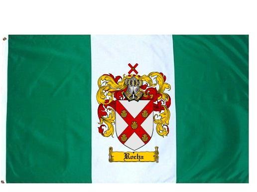 Rocha Coat of Arms Flag / Family Crest Flag - Coat of Arms
