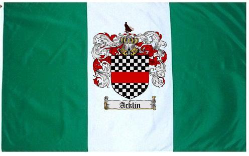 Acklin Coat of Arms Flag / Family Crest Flag - Coat of Arms