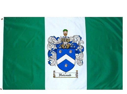 Holcomb Coat of Arms Flag / Family Crest Flag - Coat of Arms