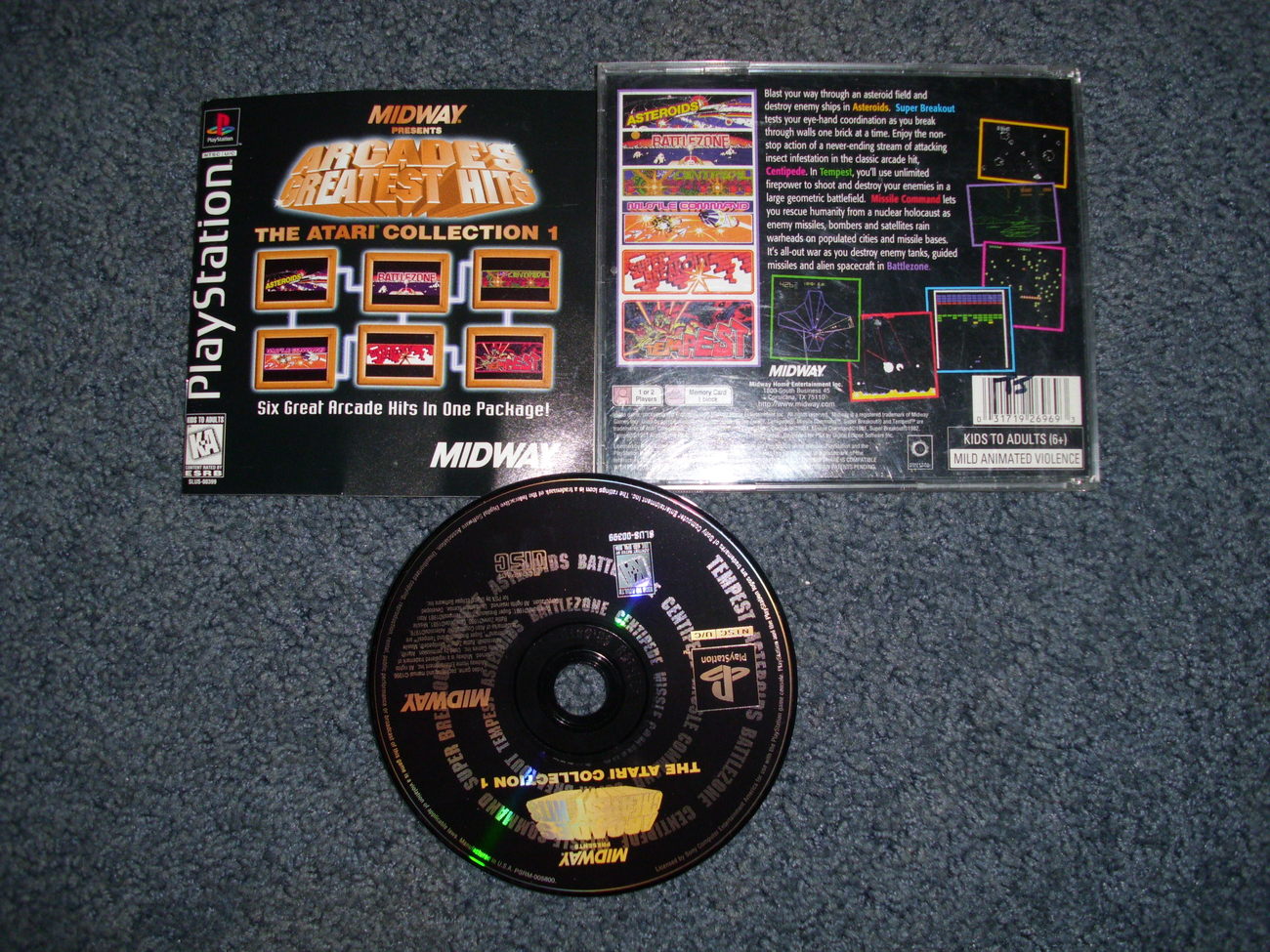 Playstation 1 Arcades Greatest Hits The Atari Collection 1 - Video Games