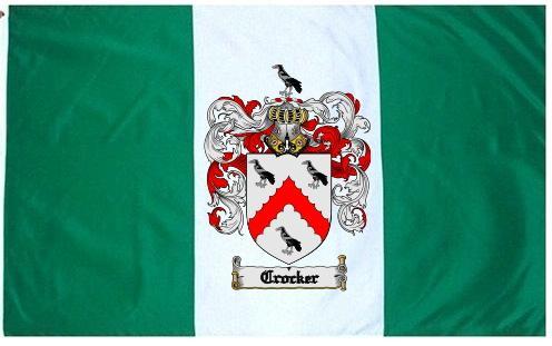 Crocker Coat of Arms Flag / Family Crest Flag - Coat of Arms