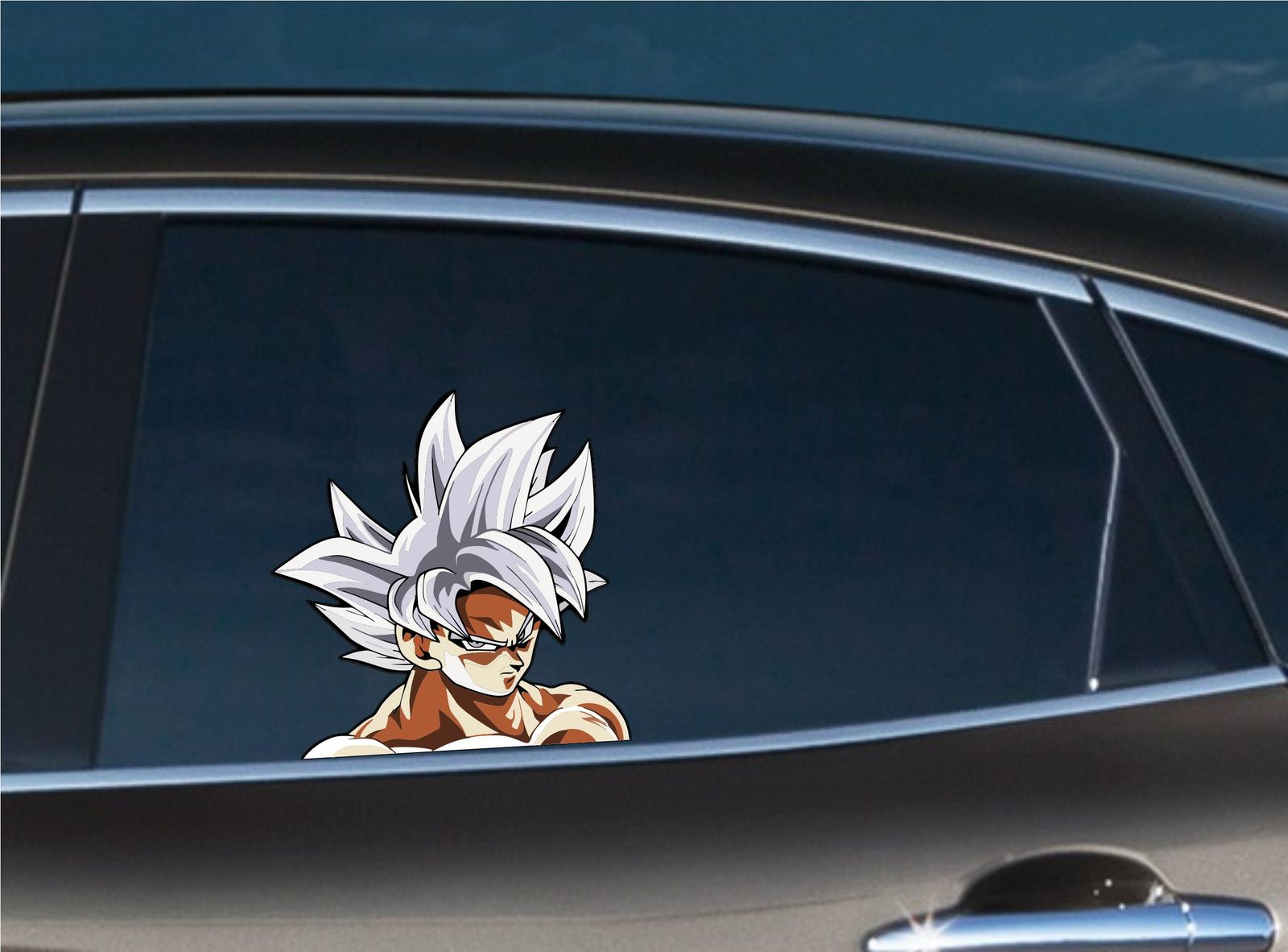Goku Ultra Instinct Peeking Car Window Vinyl Decal Anime Stickers ...