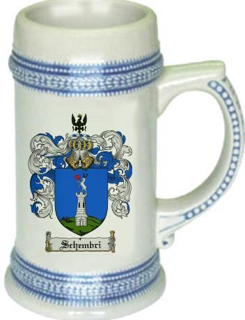Schembri Coat of Arms Stein / Family Crest Tankard Mug - Coat of Arms