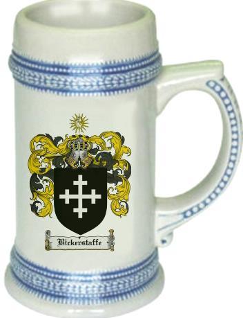 Bickerstaffe Coat of Arms Stein / Family Crest Tankard Mug - Coat of Arms