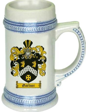 Gartner Coat of Arms Stein / Family Crest Tankard Mug - Coat of Arms