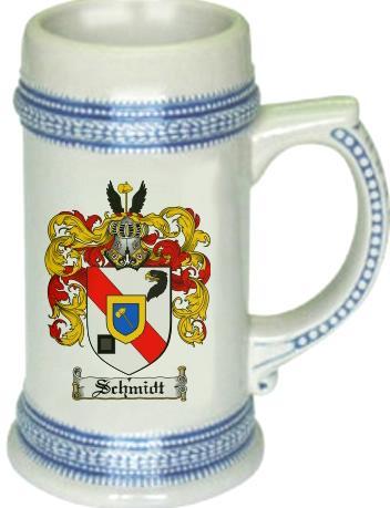 Schmidt Coat of Arms Stein / Family Crest Tankard Mug - Coat of Arms