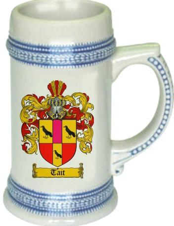 Tait Coat of Arms Stein / Family Crest Tankard Mug - Coat of Arms
