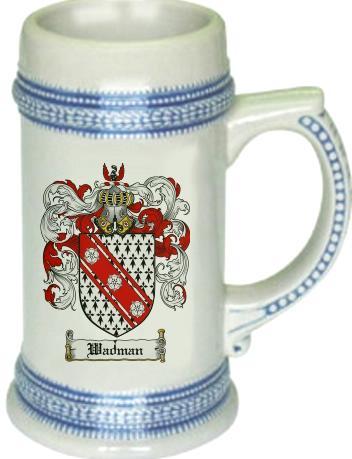 Wadman Coat of Arms Stein / Family Crest Tankard Mug - Coat of Arms