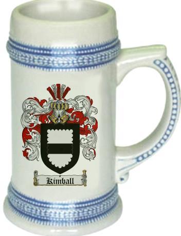 Kimball Coat of Arms Stein / Family Crest Tankard Mug - Coat of Arms