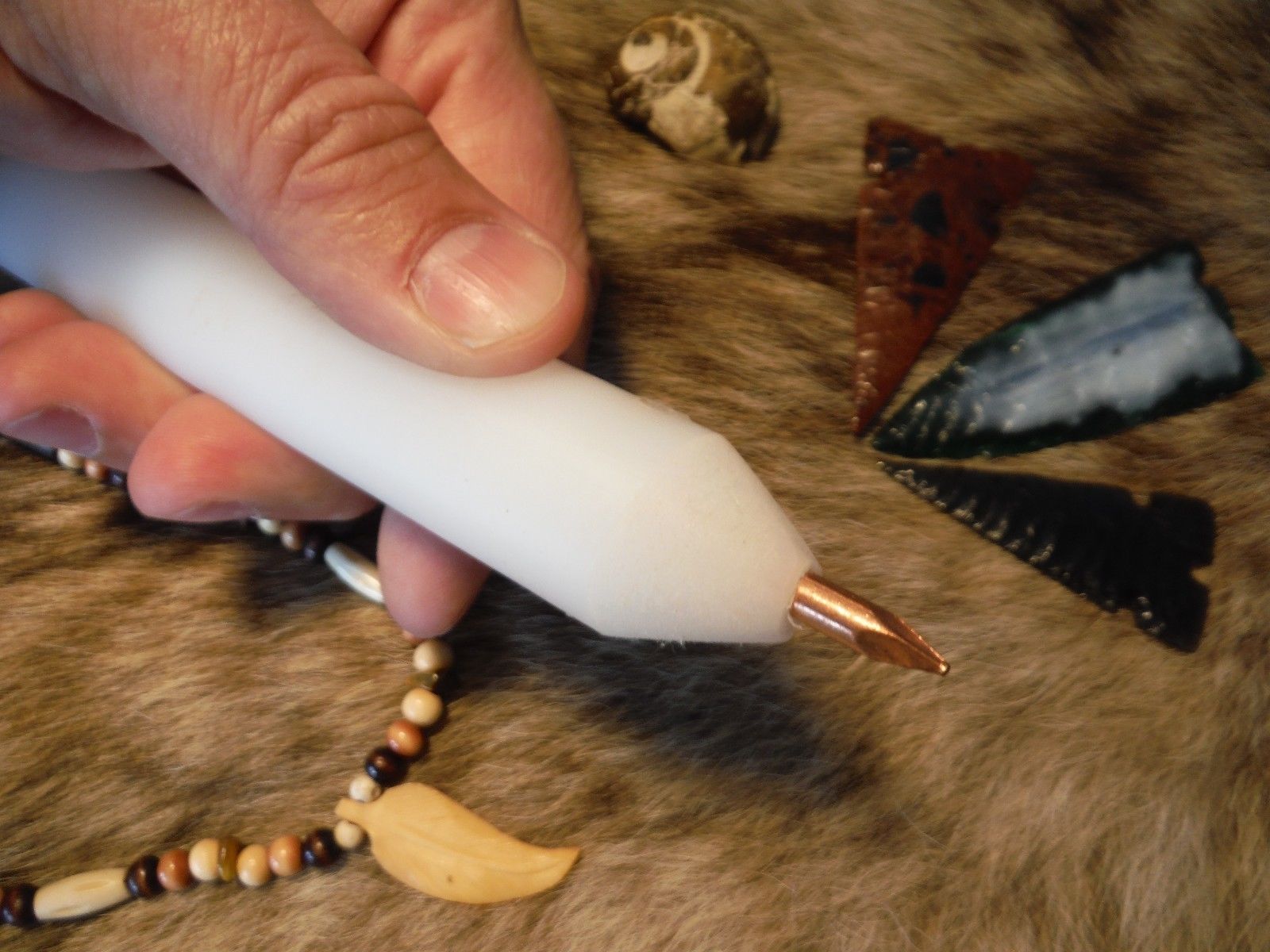 NEW XXL PRESSURE FLAKER TOOL Flint Knapping Primitive Skinning Knife ...