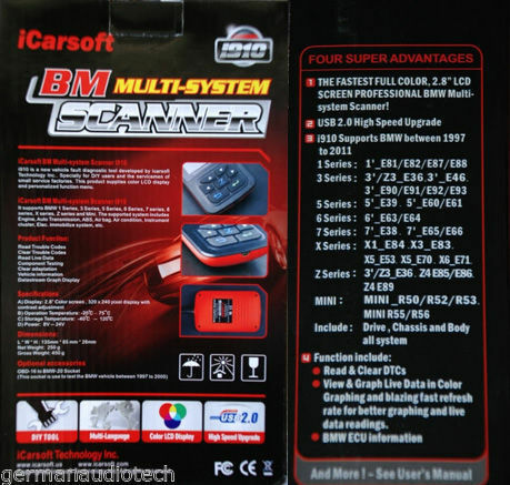 MINI COOPER DIAGNOSTIC SCANNER TOOL FAULT CODE RESET R50 R52 R53 R55 ...