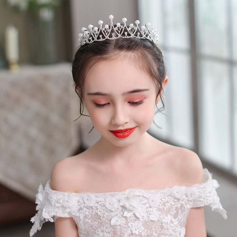 Crown Tiara Children Korean Princess Cute Little Girl Birthday Crown ...