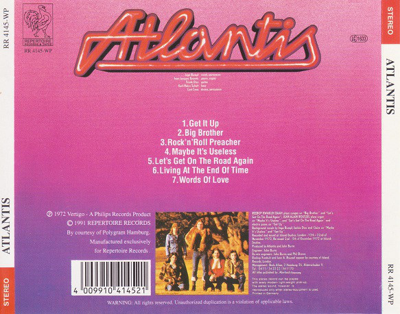 Atlantis – Atlantis CD - CDs