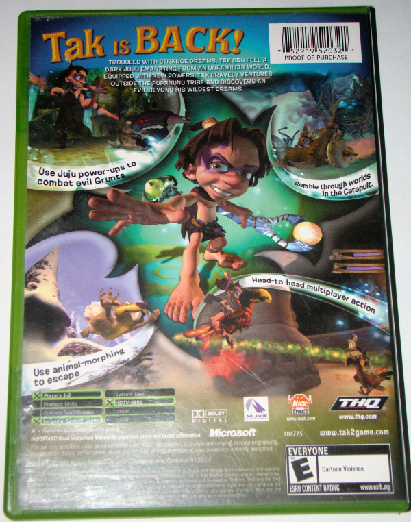 XBOX - NICKELODEON Tak 2 the Staff of Dreams (Complete with Manual ...