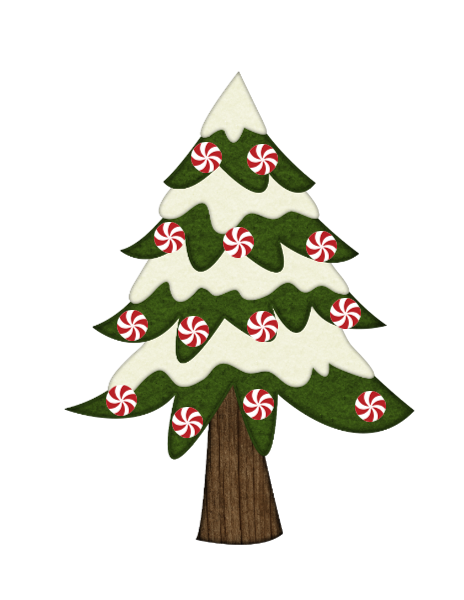 Peppermint Candy Tree 2-Digital clipart - Paper Crafts