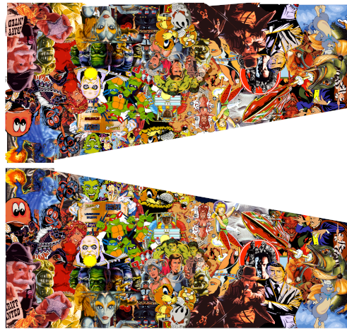 MULTIBALL COLLAGE PINBALL Decal Pinball Cabinet Graphic Art ...