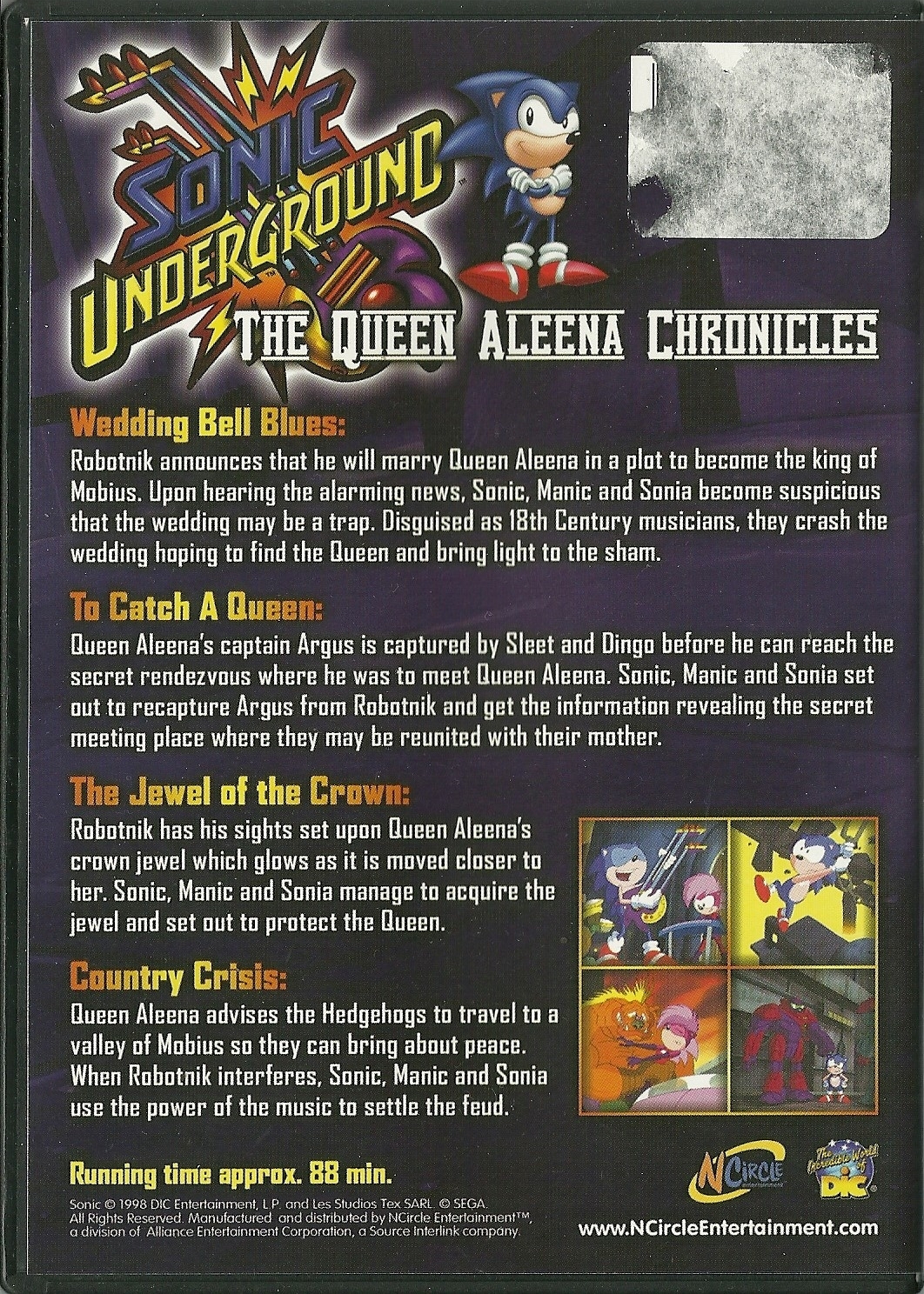 Sonic Underground DVD The Queen Aleena Chronicles - DVDs & Blu-ray Discs