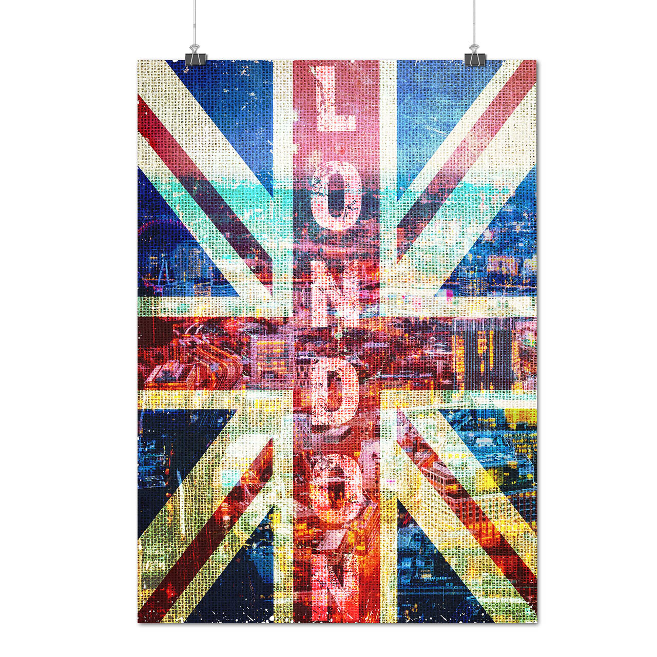 London England Art UK Flag Matte/Glossy Poster A0 A1 A2 A3 A4 ...