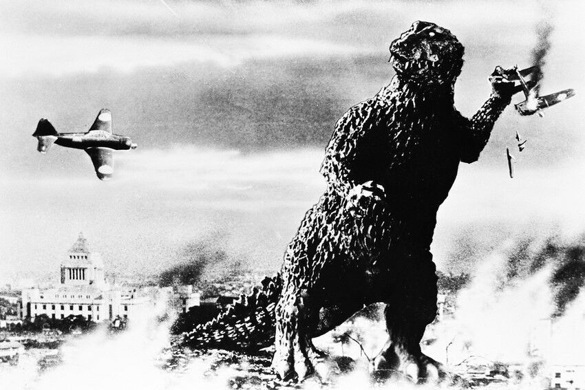 Godzilla King Of The Monsters Holding Airplane! 11x17 Mini Poster ...