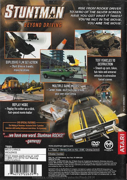 PS2 - Stuntman (2002) *Includes Case & Instruction Booklet / Greatest ...