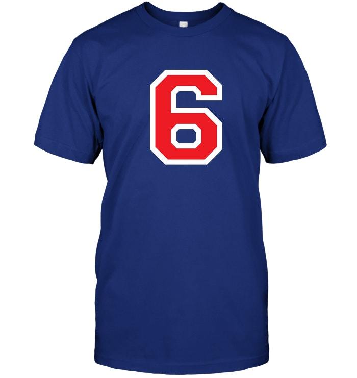 Jersey Number 6 Athletic Style Sports T Shirt - T-Shirts, Tank Tops