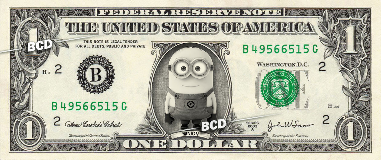Disney's MINION (Despicable Me) on REAL Dollar Bill Celebrity Cash ...