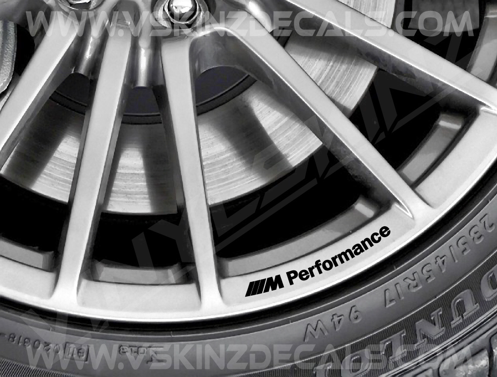 BMW M Performance Logo Wheel Rim Decals Kit Stickers Premium Quality ...