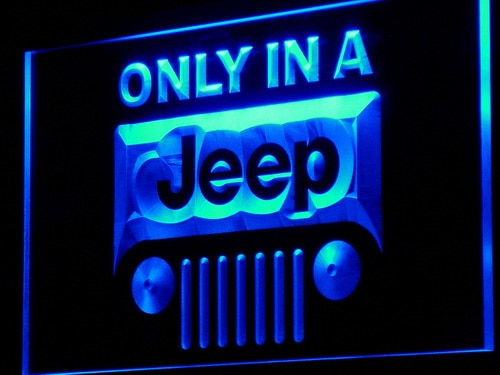 Only in a Jeep Illuminated Led Neon Sign Home Decor, Garage, Lights ...