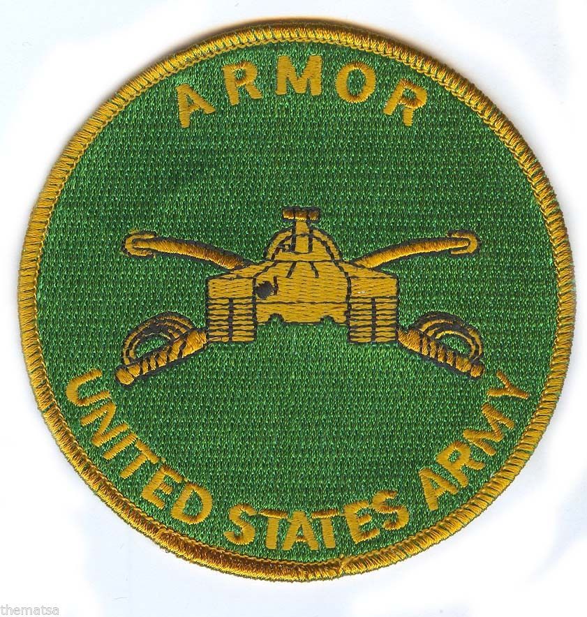 ARMY ARMOR EMBROIDERED 4" MILITARY BRANCH PATCH - Other