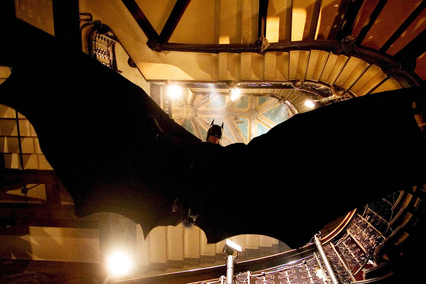 Batman Begins Christian Bale Cape Open Flying 24x18 Poster - Home Décor