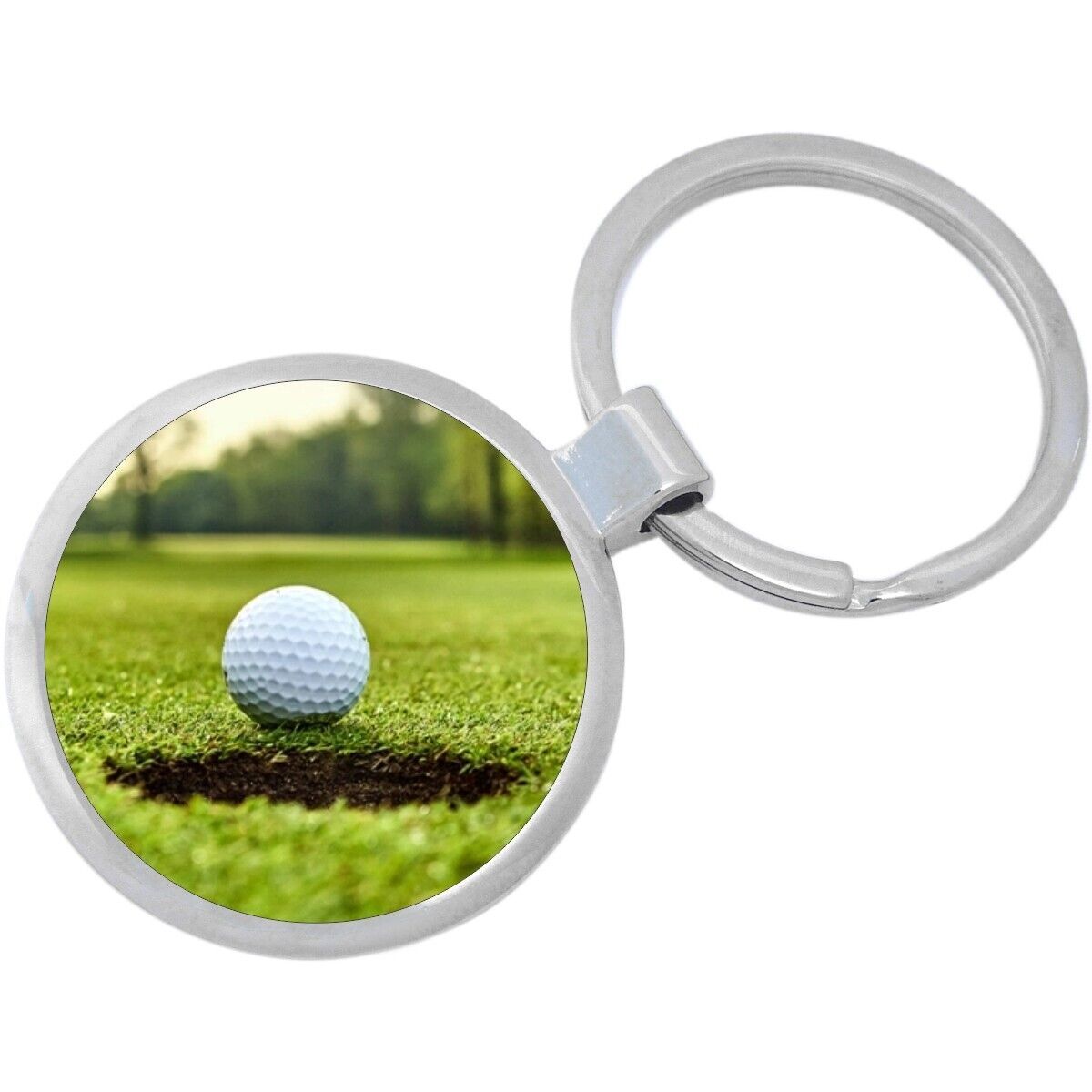 Golf Ball and Hole Keychain - Includes 1.25 Inch Loop for Keys or ...