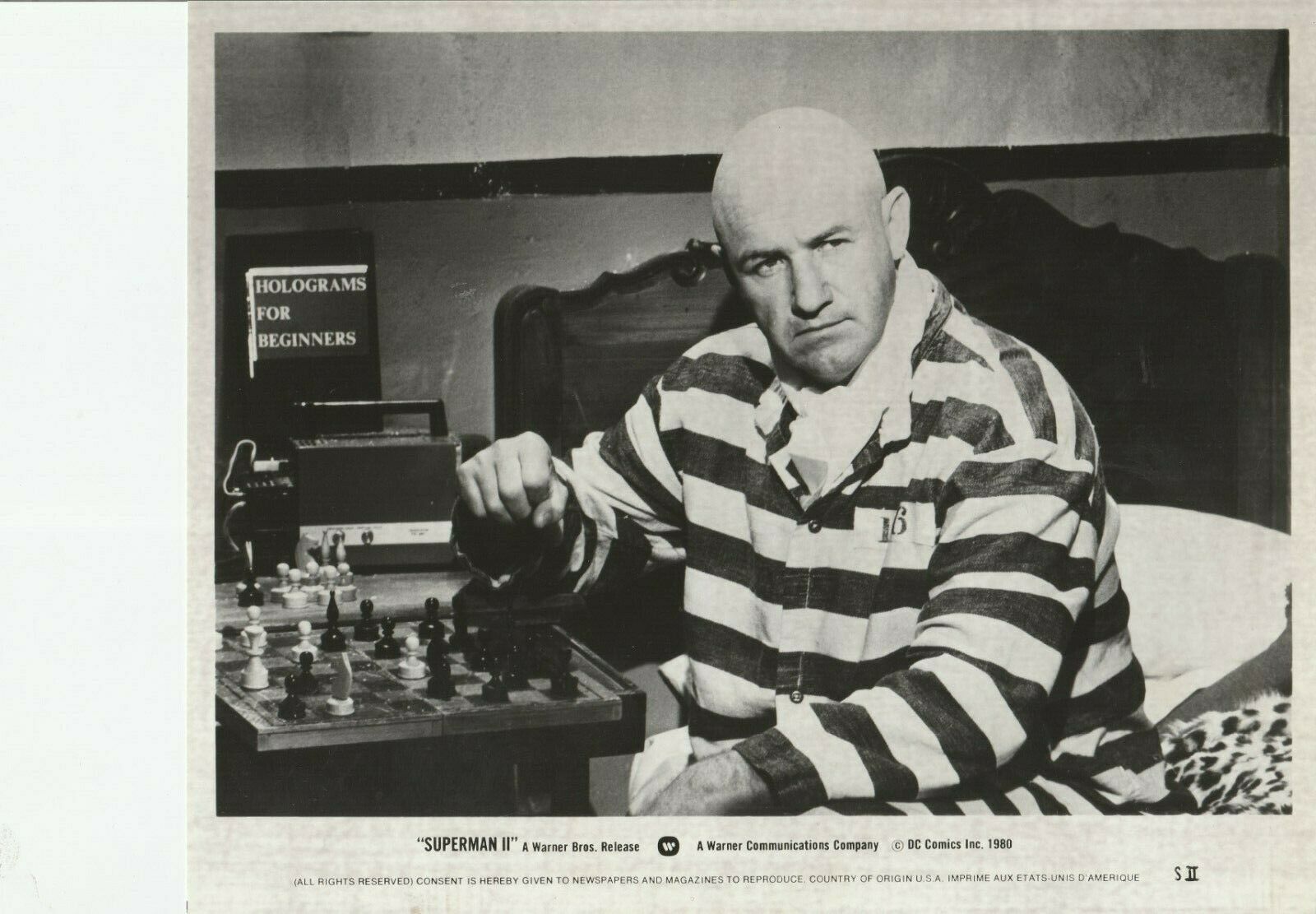 1980 Superman II Gene Hackman as Lex Luthor 8x10 Photo - Movies