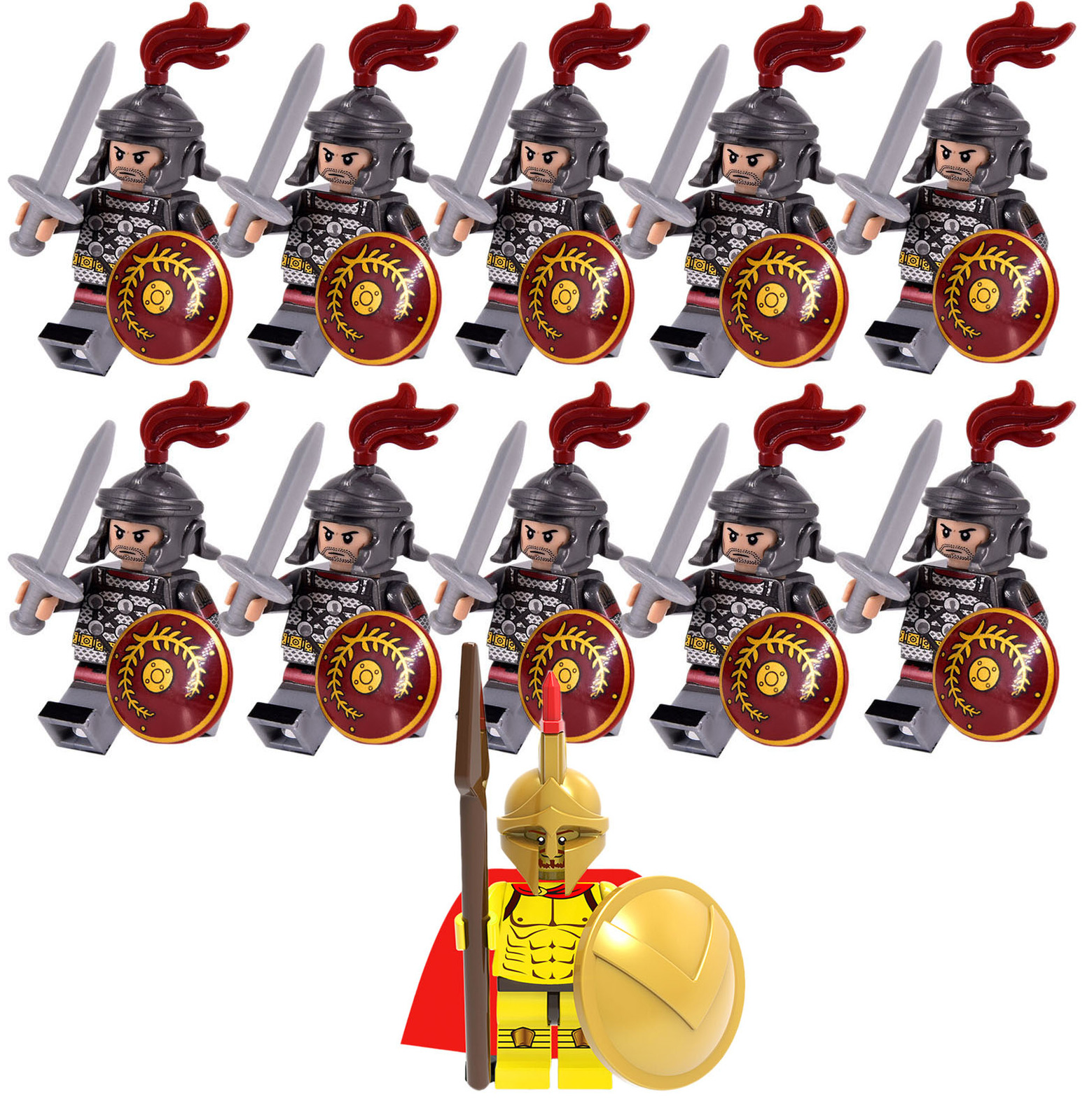 Ancient Roman Guards & Centurion 11 Custom Minifigures for Collectors ...