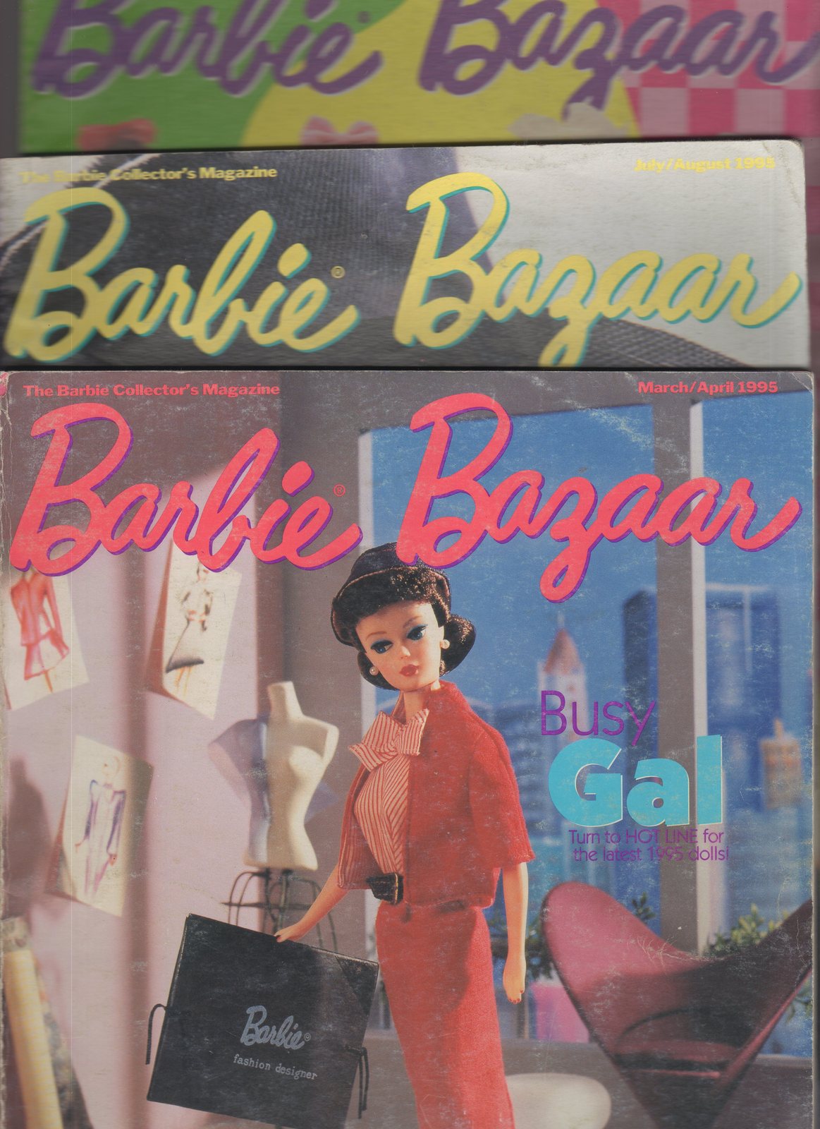 Barbie Bazaar Magazine - 3 Issues 1995 - Dolls, Clothing & Accessories