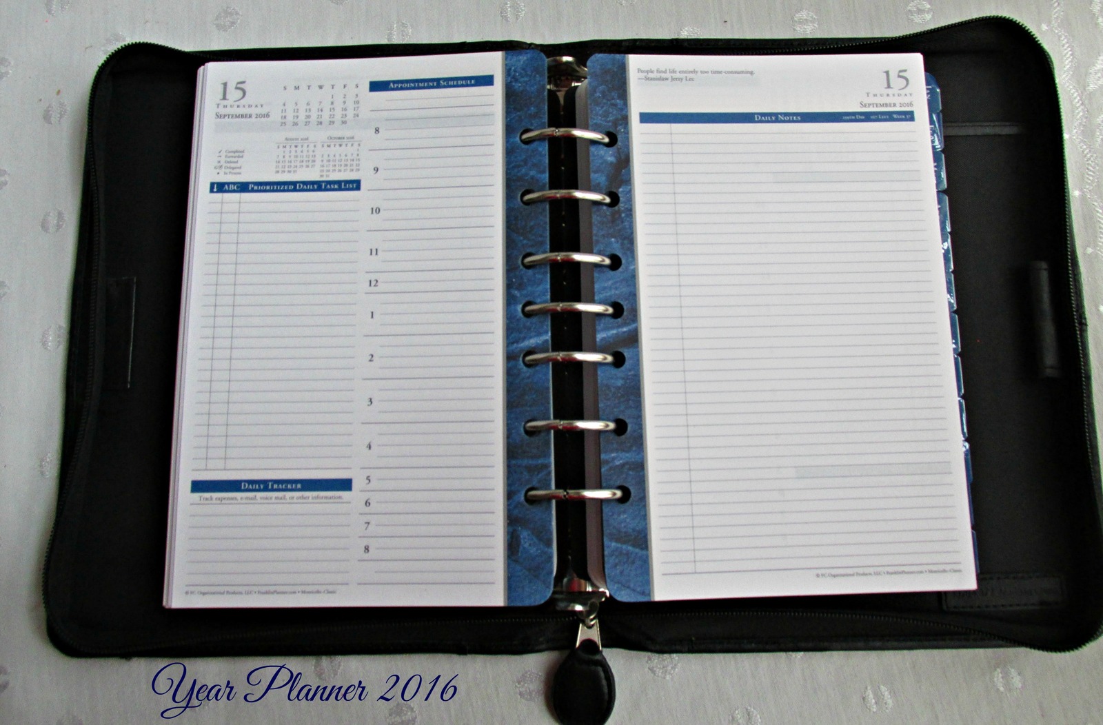 Franklin Covey Leather Day Planner Monticello 2016 Calendar 7 Habits 