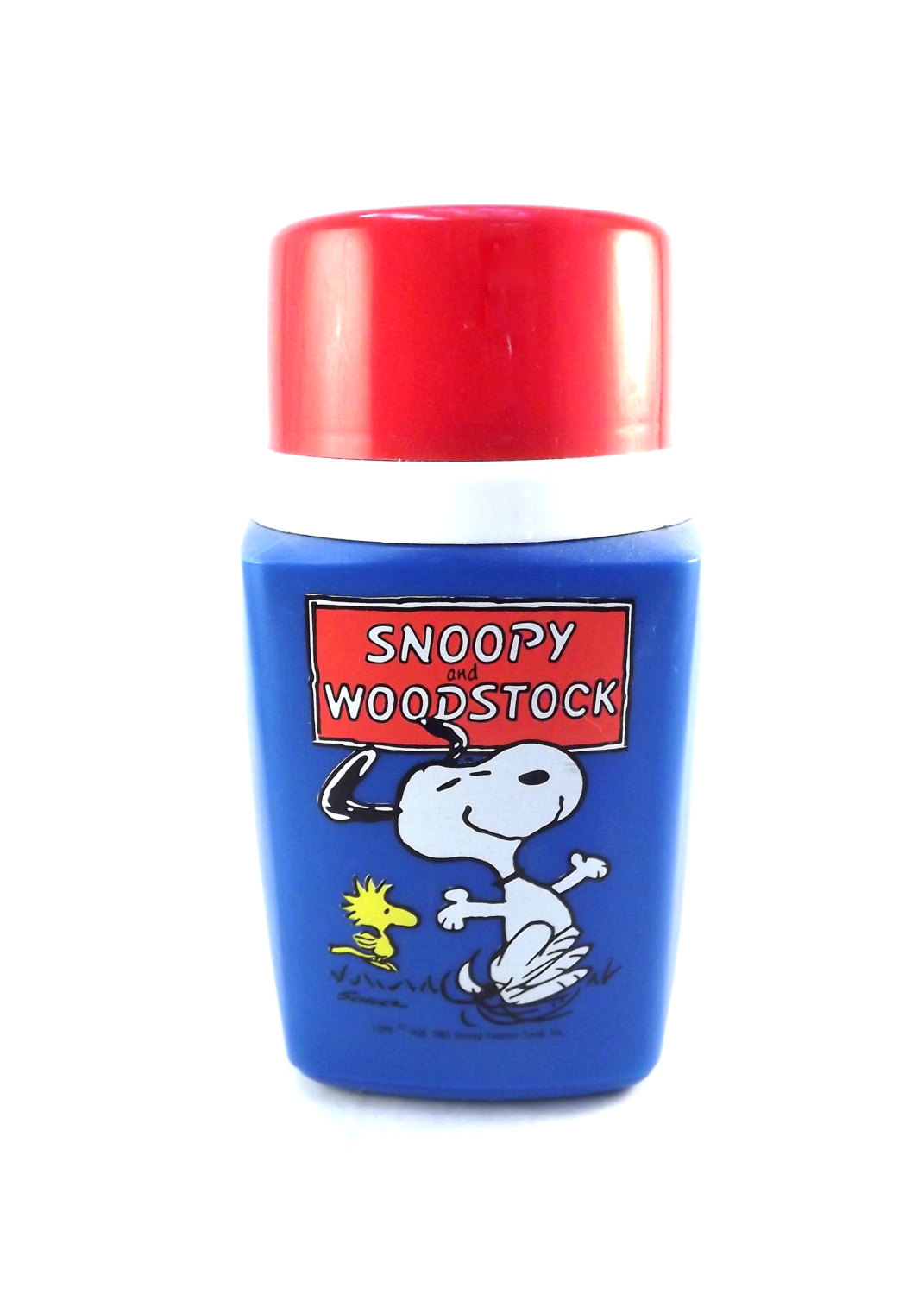 Snoopy Thermos with Woodstock Peanuts Vintage Plastic Drinking ...