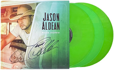 Jason Aldean signed 2021 "Macon Georgia" Album Cover/LP/Lt Ed Triple ...