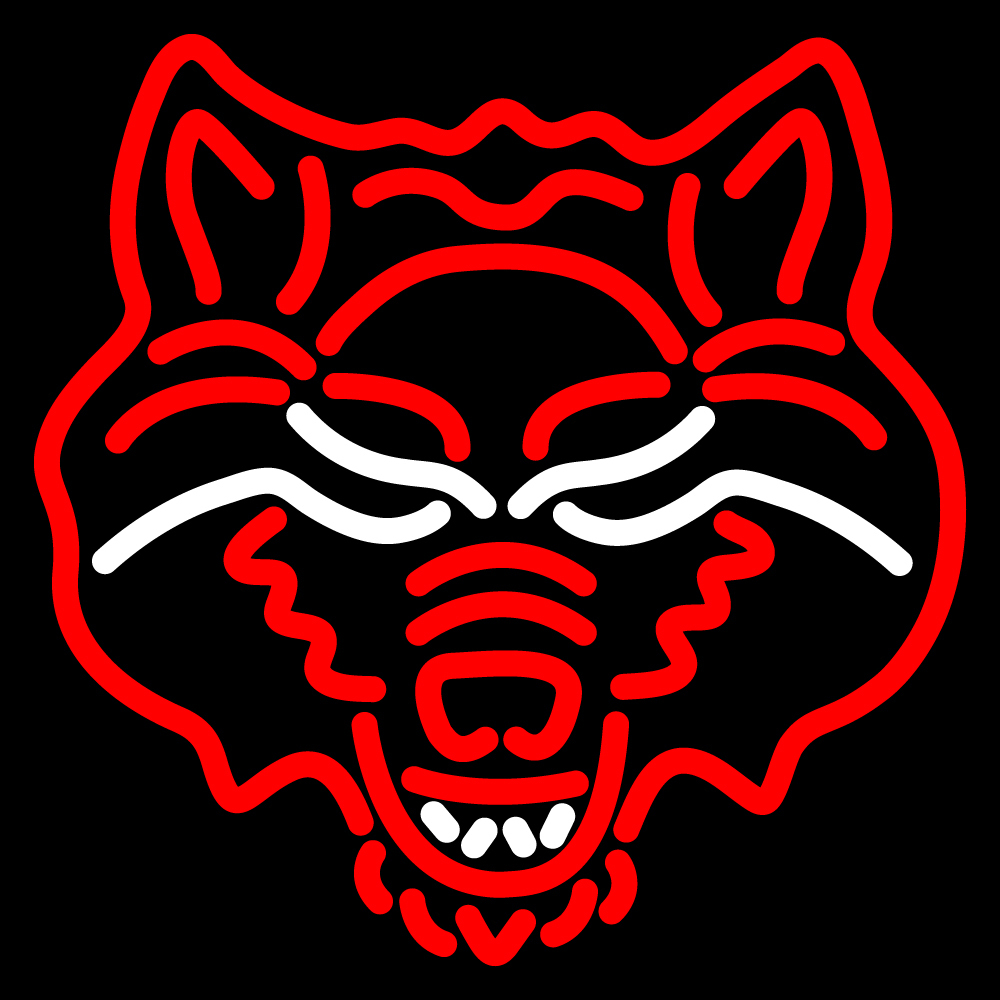 NCAA Arkansas State Red Wolves Logo Neon Sign - Neon