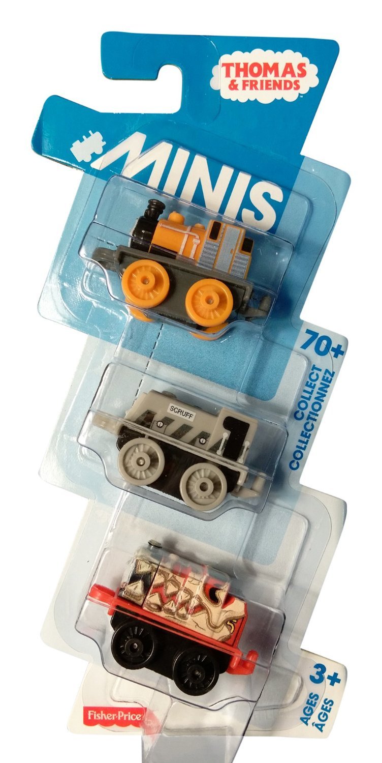 Fisher Price Thomas and Friends Minis - Dash / Old School Scruff / Dino James 3- - Action Figures