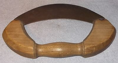 Wood Handle Single Blade Wood Bowl Food Chopper - Choppers