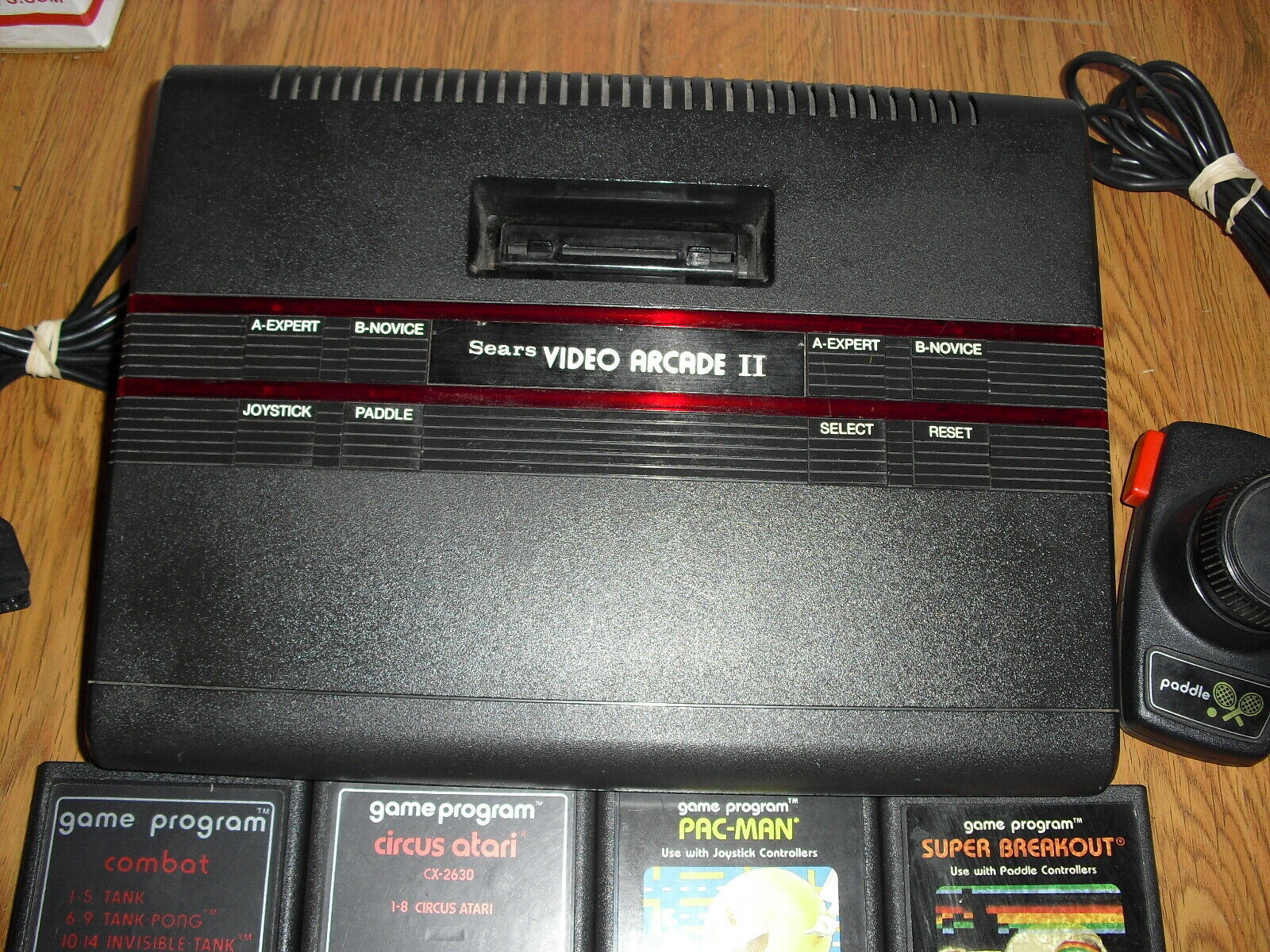 Atari 2600 Sears Video Arcade II Console System w/ Controller 6 games ...