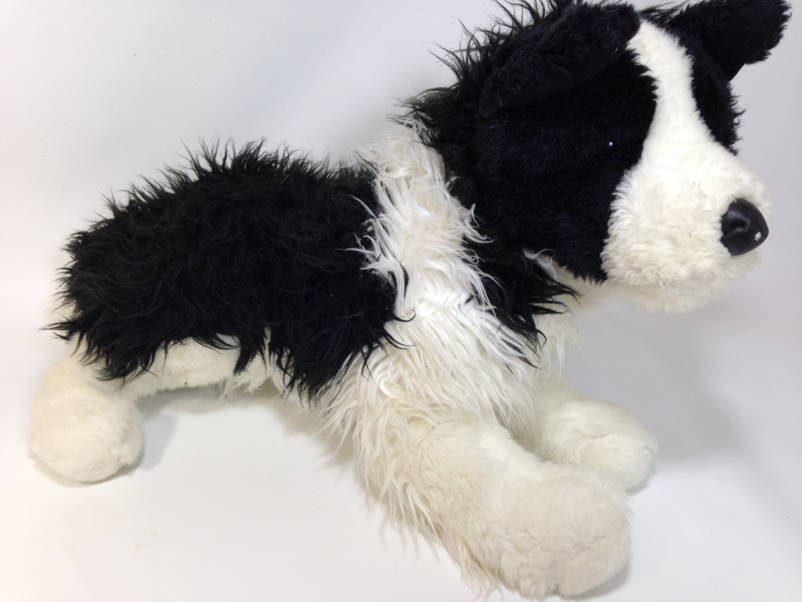 Douglas Chase BORDER COLLIE Plush Dog Black White Stuffed Animal Cuddle ...
