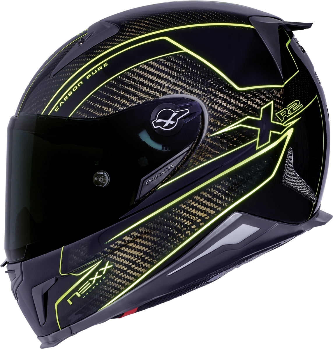 NEXX X.R2 CARBON PURE BOBSLED HELMET - Red - Small - Motorcycle Merchandise