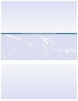 500 Blank Check Stock Paper - Check in Middle - Blue - Forms & Record ...