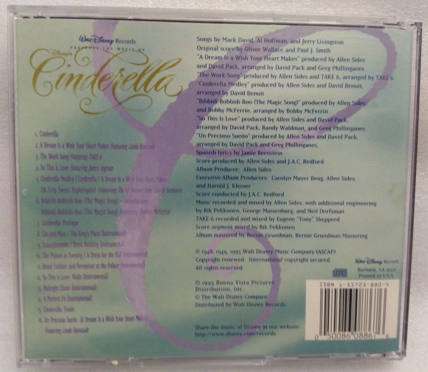 CD Walt Disney Records Presents The Music Of Disney's Cinderella (CD ...